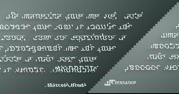 Da Maneira Que Me Vê Até Parece Que Marcelo Breda Pensador